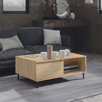 vidaXL Table basse Ch&ecirc;ne sonoma 90x60x35 cm Agglom&eacute;r&eacute;