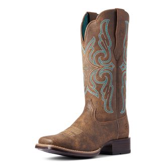 Ariat Womens Primera StretchFit Western Boots in Vintage Bomber, B Medium Width, Size 40, by Ariat