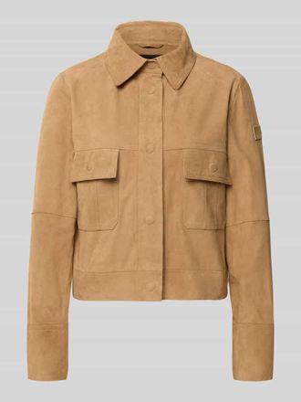 Peuterey Lederjacke mit Pattentaschen Modell Era