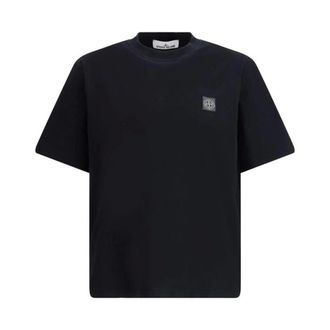 Stone Island Homme, Tops, Noir, Taille: L T-shirt en coton