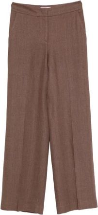 Via Masini 80 Femme, Pantalons, Brun, Taille: 34 FR Pantalon large