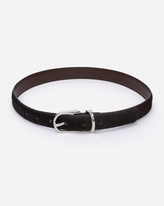 Arket Lederg&uuml;rtel In Ponyhaaroptik -Braun