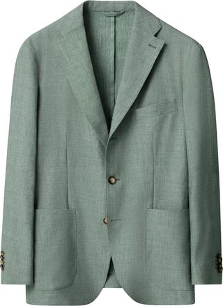 Eton Ungef&uuml;ttertes 3-Knopf Sakko aus Leinen und Schurwolle in