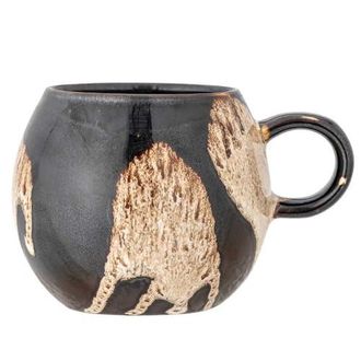 Bloomingville Paula Tasse 275 ml, Steingut, D9 cm, H8 cm - Perfekt f&uuml;r deinen t&auml;glichen Kaffee- oder Teegenuss, edler Kaffeebecher f&uuml;r deinen Fr&uuml;hst&uuml;ckstisch