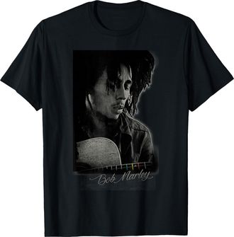 Bob Marley Official Catch A Fire Guitar T-Shirt