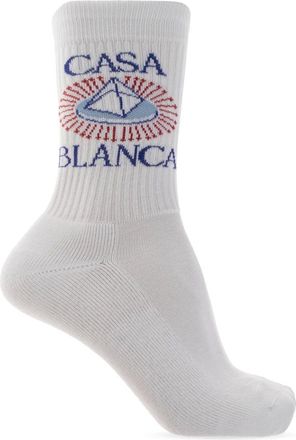 Casablanca Chaussettes Logo Coton - Homme - Sous-v&ecirc;tements - Blanc - Taille: S/M