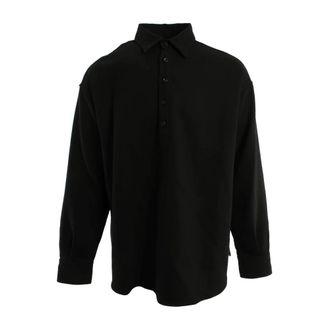 Armani Stretch Twill Polo-Kragen-Shirt - - Shirts - Herren - Schwarzk - S