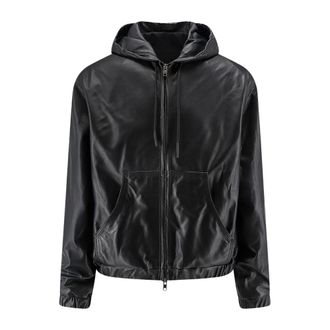 DFour Kapuzen-Lederjacke - - Jackets - Herren - Schwarzk - 3XL
