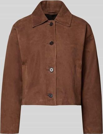 Windsor Regular Fit Jacke aus echtem Lammvelours mit Umlegekragen