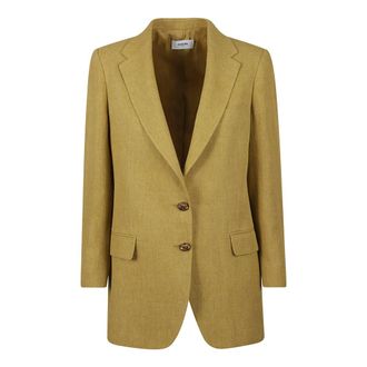 Saulina Milano Leinen Dunkelgelbe Jacke - - Jackets - Damen - Gelb - S