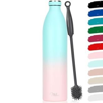 Milu Bouteille deau en Acier Inoxydable - Double paroi isol&eacute;e sous vide - Bouche Standard Gourde - 350ml 500ml / 750ml / 1000ml/ 1.5l - sans BPA - Thermo G