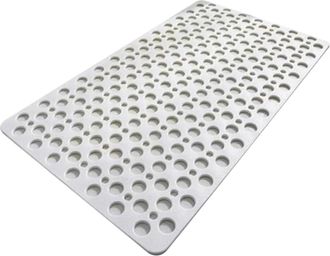 Generic rutschfeste Anti-Schimmel-Badematte aus Gummi mit Abflussl&ouml;chern, maschinenwaschbar, antibakteriell, best&auml;ndig for Dusche oder Badewanne(White)