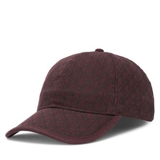 Calvin Klein Cap Calvin Klein Emblem Print W Leather Patch Cap LV04F5036G Dunkelrot