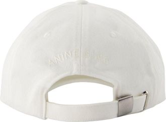 Anine Bing Womens A-12-9084-Ivy26 Baseball Cap White Cotton