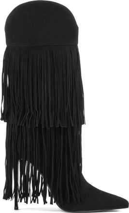 Le Silla Andy Stiefel mit Fransen 120mm - Schwarz