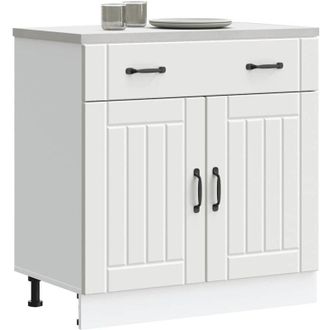 vidaXL Vidaxl - Armoire de cuisine Lucca blanc bois ding&eacute;nierie
