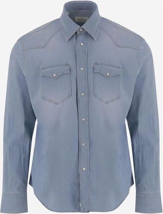 Alessandro Gherardi Homme, Chemises, Bleu, Taille: M Chemise en coton stretch