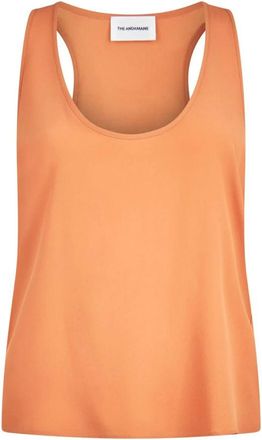 Andamane Femme, Tops, Orange, Taille: 40 FR D&eacute;bardeur en m&eacute;lange de soie