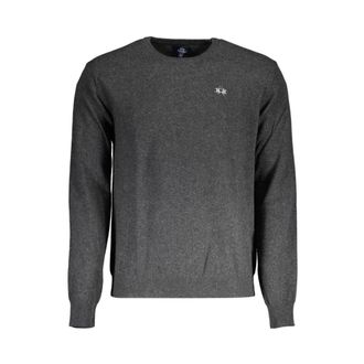 La Martina Eleganter grauer Wollmischpullover - - Knitwear - Herren - Grau - XL