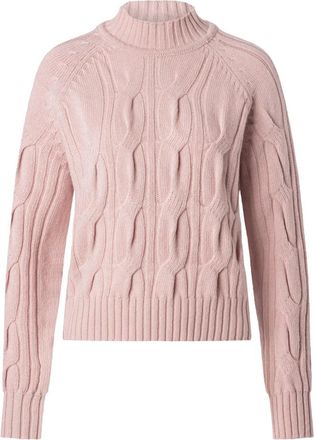 More & More Rollkragenpullover im Zopfmuster - - Knitwear - Damen - Rosa - 3XL