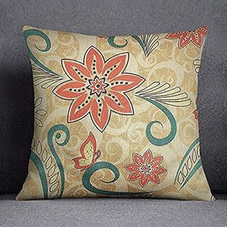 Bonamaison Le Jardin du Lin Kissenhüllen, Cotton, Mehrfarbig, 45x45