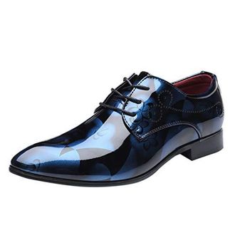 Generic Chaussures habill&eacute;es en cuir &agrave; lacets pour homme - Chaussures habill&eacute;es - Chaussures Oxford tendance et polyvalentes pour la conduite et la marche au 