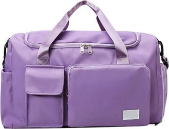 Generic Sac de voyage avec compartiment de s&eacute;paration sec/humide pour homme et femme, avec compartiment &agrave; chaussures, l&eacute;ger et facile &agrave; transporter, gris peti