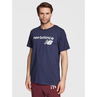 New Balance T-Shirt Classic Core Logo MT03905 Dunkelblau Athletic Fit