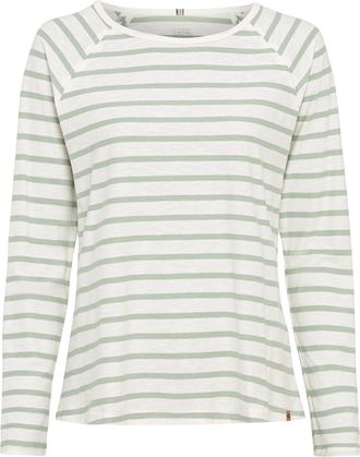 Camel Active Damen Langarmshirt aus Organic Cotton Gr&uuml;n, Womenswear-XS