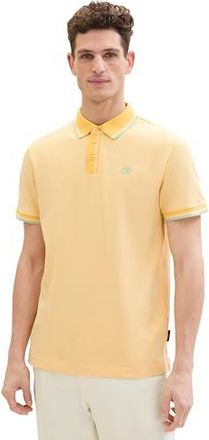 Tom Tailor 1040822 Polo, 35204-white Sunny Yellow Twotone, M Homme