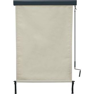 Hhg Neuwertig] Vertikalmarkise HHG 621, Senkrechtmarkise Sichtschutz Au&szlig;enrollo Rollo, UV-Schutz 50 Stoff 250x100cm, creme-beige