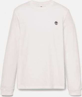 Timberland Dunstan River Langarm-T-Shirt f&uuml;r Herren in Wei&szlig;, Herren, Wei&szlig;, Gr&ouml;&szlig;e
