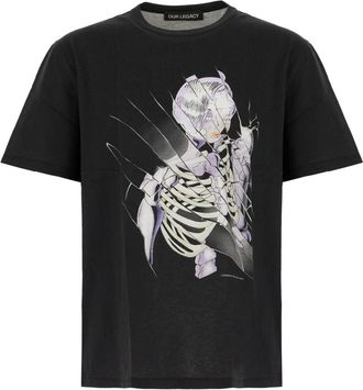 Our Legacy Homme, Tops, Noir, Taille: XL New Box T-Shirt