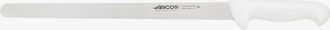 Arcos Kuchenmesser Flexibel Gezahnt 35 cm - Edelstahl NITRUM - Wei&szlig;er Polypropylen-Griff - Pr&auml;ziser Schnitt - Serie 2900