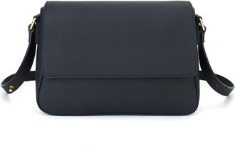 Carlheim Womens Shoulderbags Classis Genuine Leather, Black