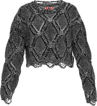 Mymo Pullover Frauen schwarz/offwhite