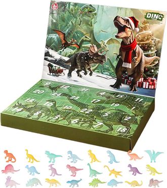 Generic Kalender mit Weihnachtsr&uuml;ckseite f&uuml;r Kinder - Spielzeug Advent der Dinosaurier von 24 Tagen, Partyzubeh&ouml;r f&uuml;r Schlafs&auml;le, Desktop f&uuml;r Schulb&uuml;ros, Vor-