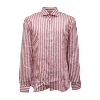 Barba 2001As Camicia Culto Leinenhemd - - Shirts - Herren - Rot - 3XL