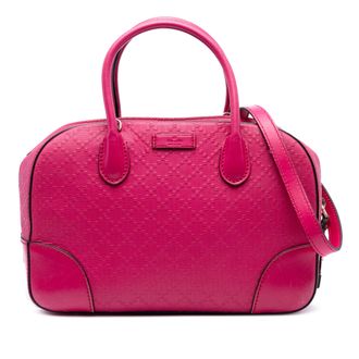 Gucci Pink Diamante Bright Leather Satchel