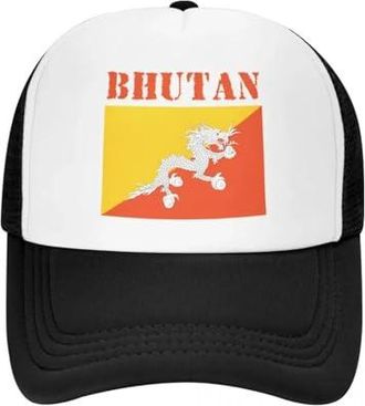 Generic Casquette Trucker personnalis&eacute;e Drapeau du Bhoutan pour Hommes et Femmes Ajustable Unisexe Casquette de Baseball Papa Les activit&eacute;s Plein air Cadeaux 