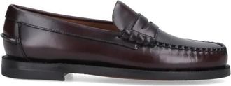 Sebago Rounded Toe Slip-On Moccasins With Smooth Leather - Gr. 40,5 (EU) - in Braun