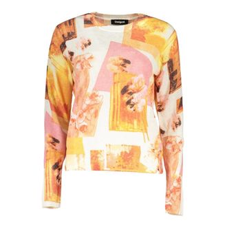 Desigual Femme, Pulls, Multicolore, Taille: 38 FR Haut Femme Blanc &agrave; Manches Longues