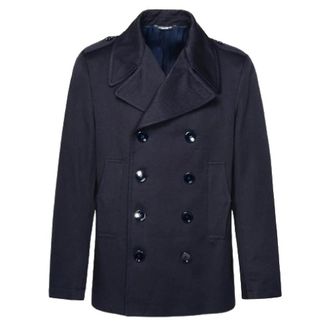 Dolce & Gabbana Peacoat - - Coats - Herren - Blau - L