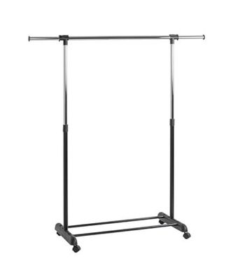 Haku Möbel Portant chromé, Noir, Plastique, métal - Dim.: L 95-145 cm x H 95-170 cm x P 44 cm, Style: Modern