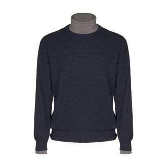 Roberto Collina Homme, Pulls, Bleu, Taille: L Col roul&eacute;s