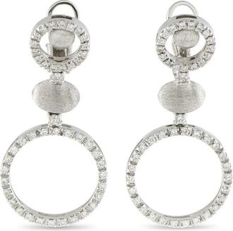 Nanis 18kt Weißgoldohrringe mit Diamanten - Silber