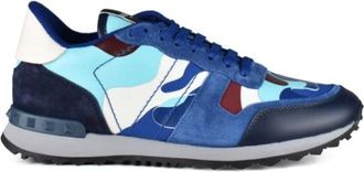Valentino Garavani Homme, Chaussures, Bleu, Taille: 40 EU Rockrunner Baskets