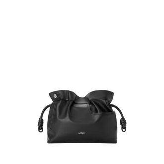Loewe Flamenco clutch moyen Panta en cuir de veau brillant