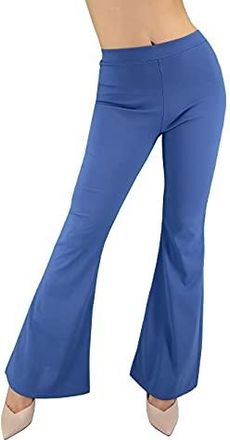 JOPHY & CO. 6038 Pantalon pattes deph en tissu léger, stretch et confortable, fabriqué en Italie, pour femme, Bleu roi, XXXL