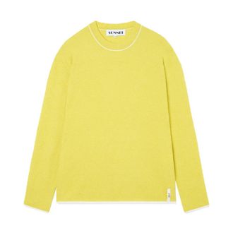 Sunnei Longsleeve Rundhals - - Knitwear - Herren - Gelb - S